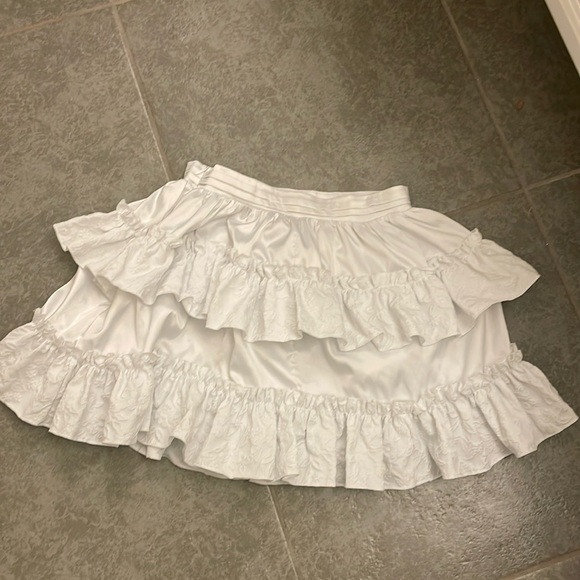 Skirts | Solid Ruffle Hem Skirt | Poshmark